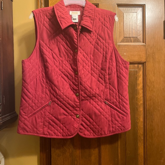 Talbots | Jackets & Coats | Vintage Talbots Cranberry Color Quilted Vest | Poshmark